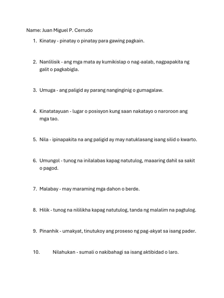 Filipino Act 1 2 3 4 5 | PDF