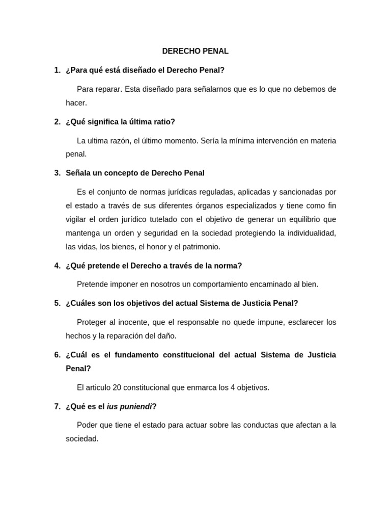 Derecho Penal | PDF