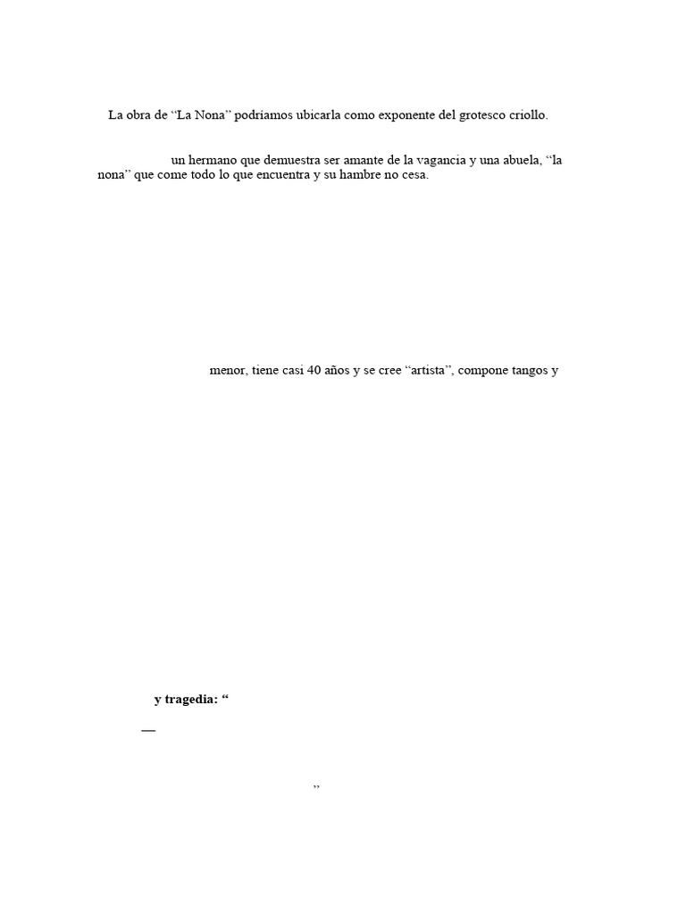Obra La Nona | PDF