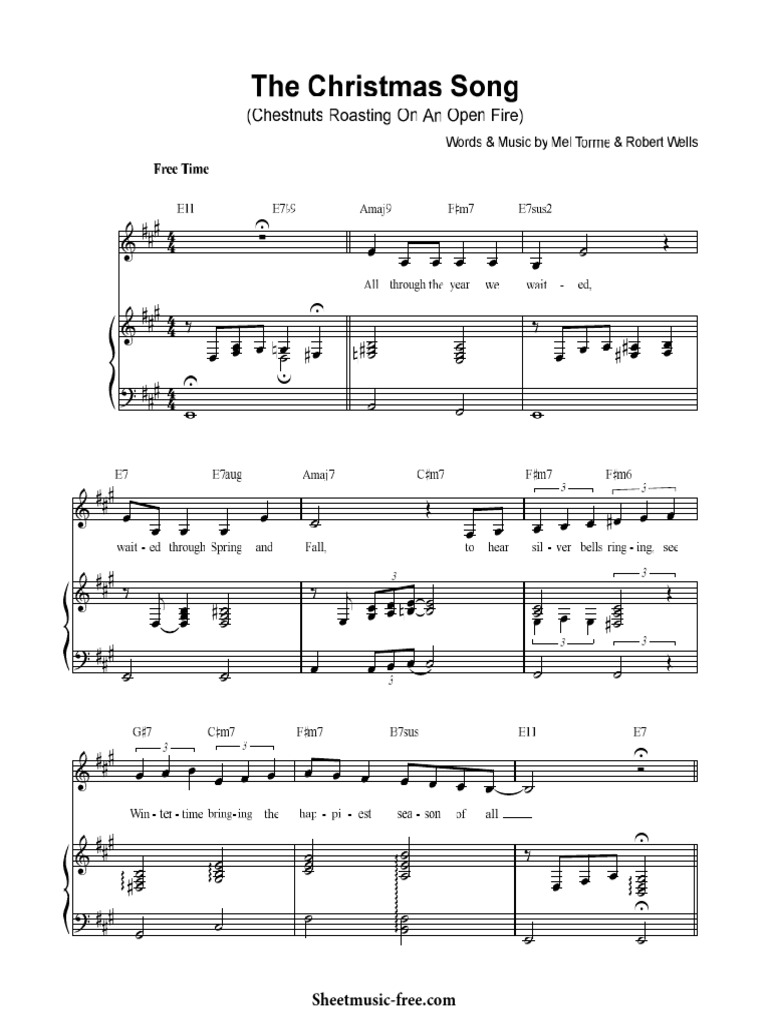 The Christmas Song Sheet Music Christmas Sheet Music SheetMusic | PDF | Art
