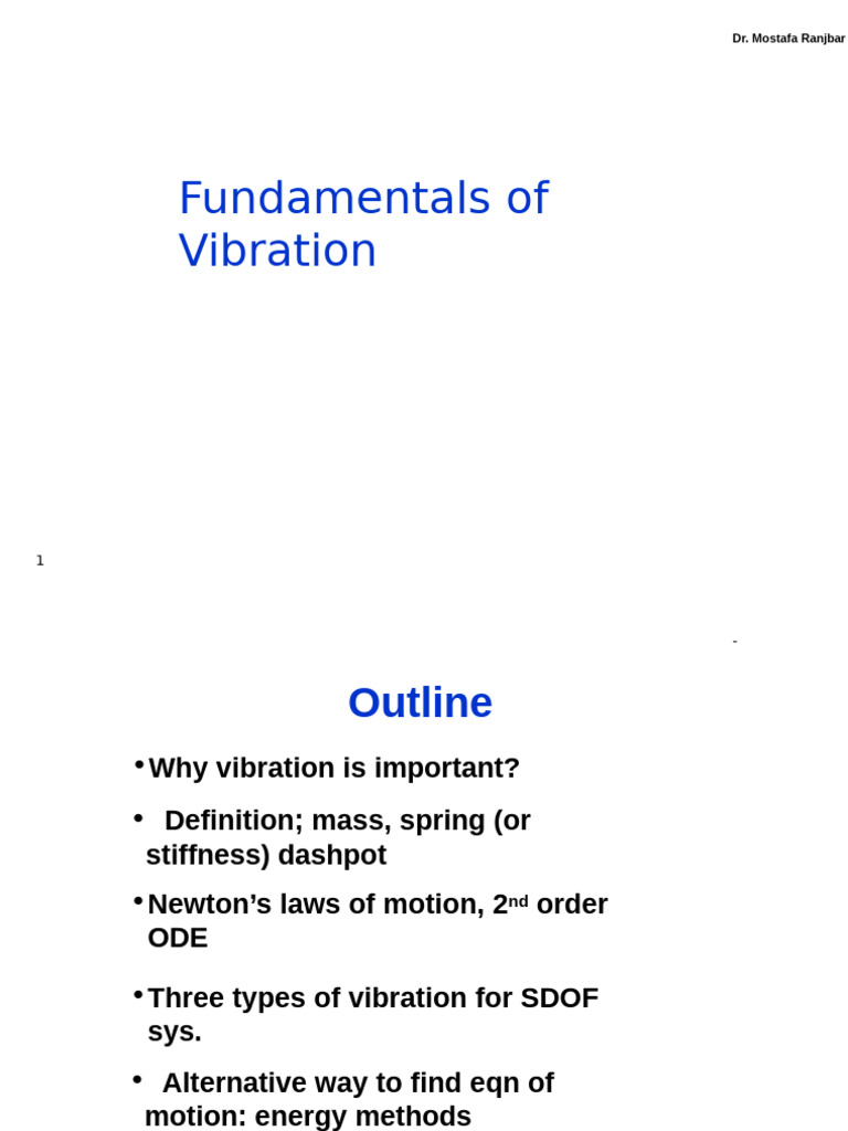 Fundamentals of Vibration Analysis | PDF | Damping | Friction