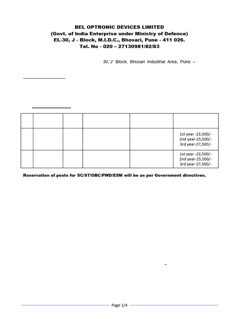 Belop Electronics Engineer Mechanical Engineer Vacancies | PDF