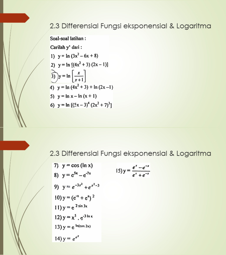 Tugas 3 Logaritma Eksponensial | PDF