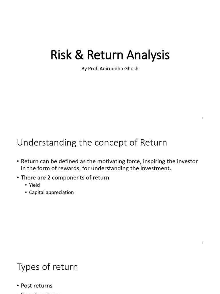 B. SA - Risk & Return Analysis | PDF | Modern Portfolio Theory | Beta (Finance)