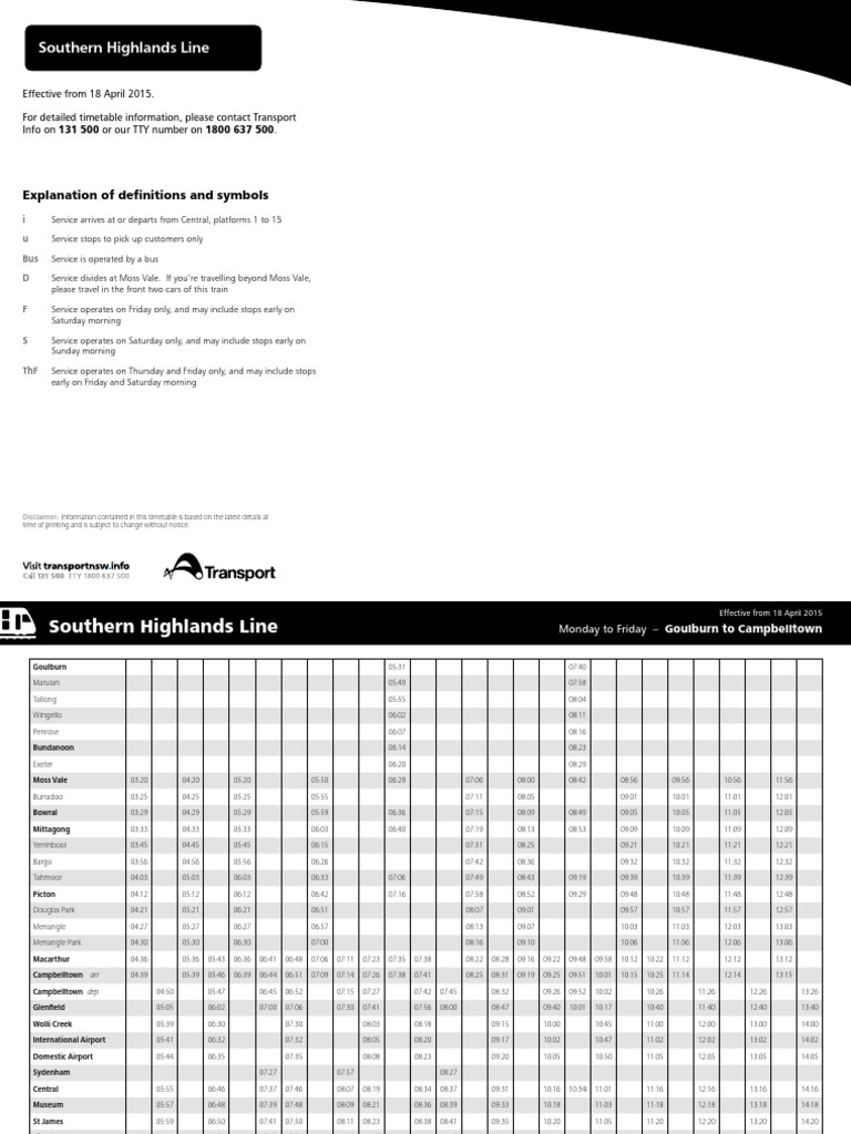 Train Timetable Symbols Guide | PDF | Transport