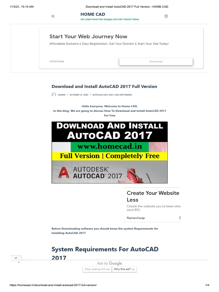 and Install AutoCAD 2017 Full Version - HOME CAD | PDF | Auto Cad ...