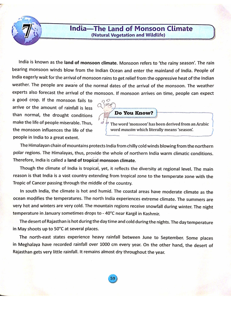 India-The Land of Monsoon Climate | PDF