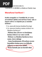 Bembea Ya Maisha Notes | PDF