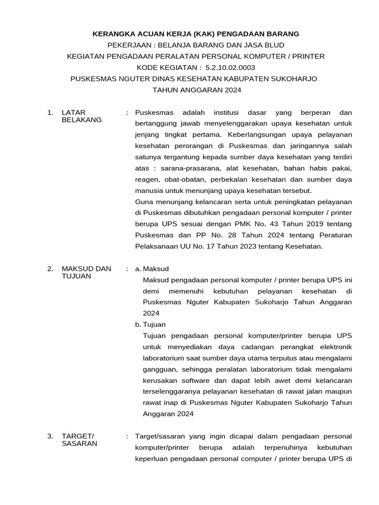 Kak Ups 2024 | PDF | Teknologi & Rekayasa