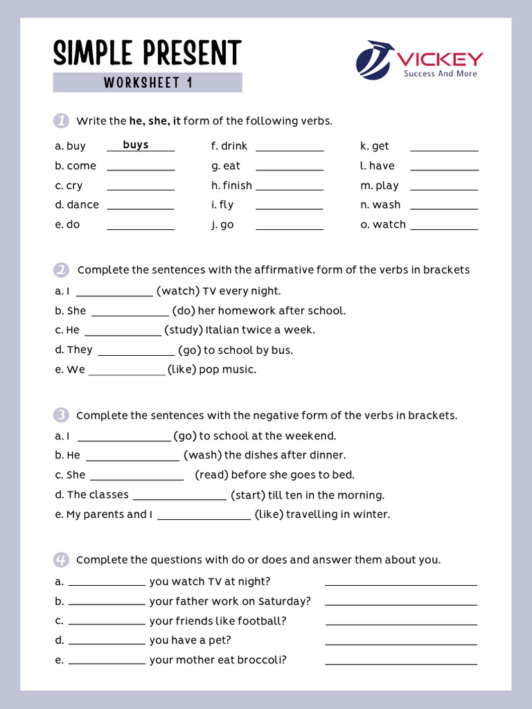 Worksheet 1-4 | PDF