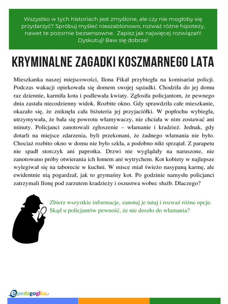 Zalacznik NR 1. Kryminalne Zagadki Koszmarnego Lata | PDF