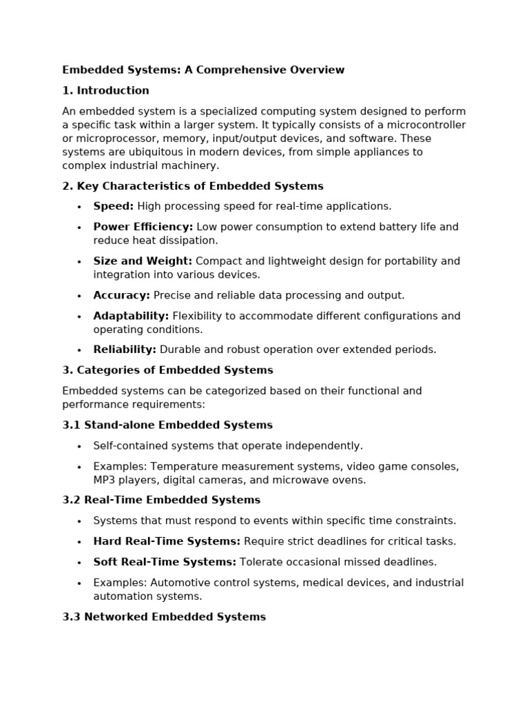 Embedded Systems | PDF | Embedded System | Internet Of Things