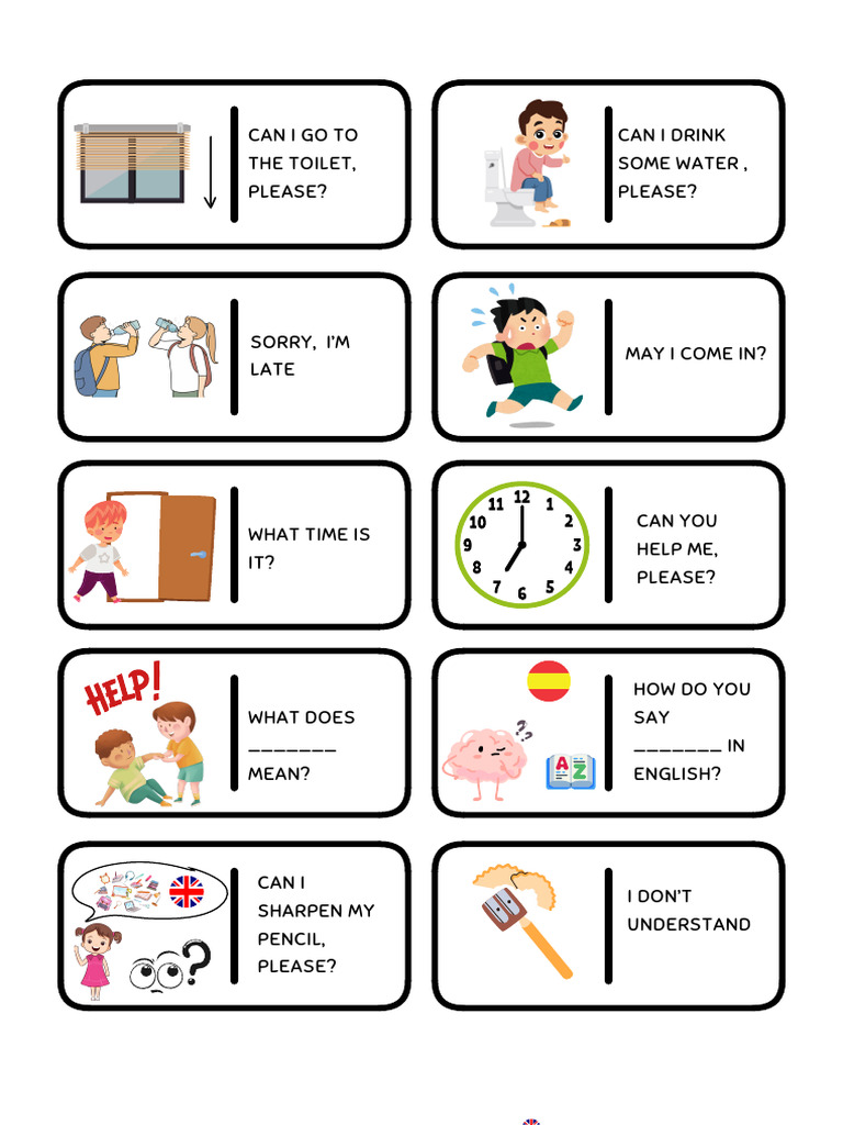 Domino Game Classroom Language | PDF