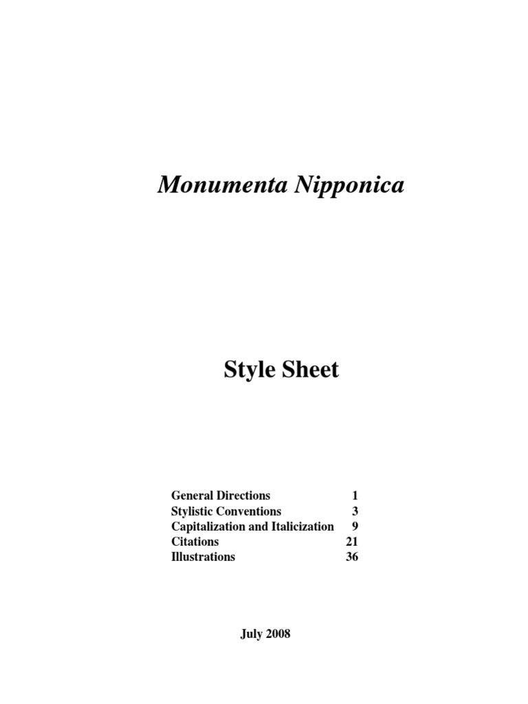 MN Style Sheet | PDF | Pinyin | Kanji