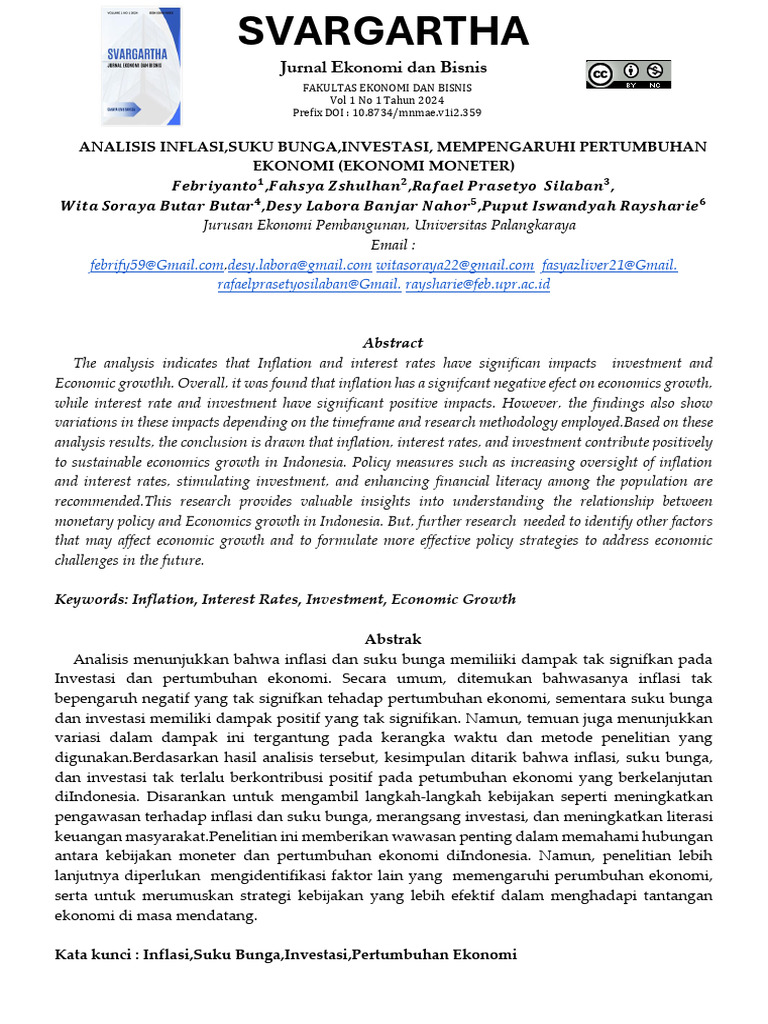 Analisis Kebijakan Moneter Terhadap Pertumbuhan Ekonomi | PDF