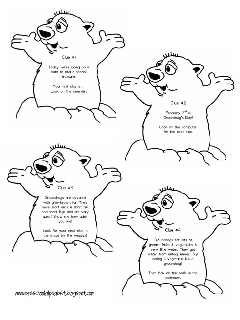 Groundhog Day Treasure Hunt Clues | PDF | Home & Garden
