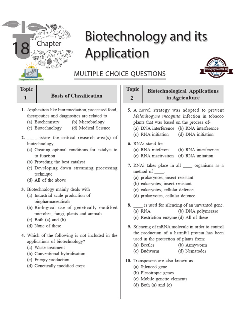 Biotechnology Applications Overview | PDF | Genetically Modified Crops ...