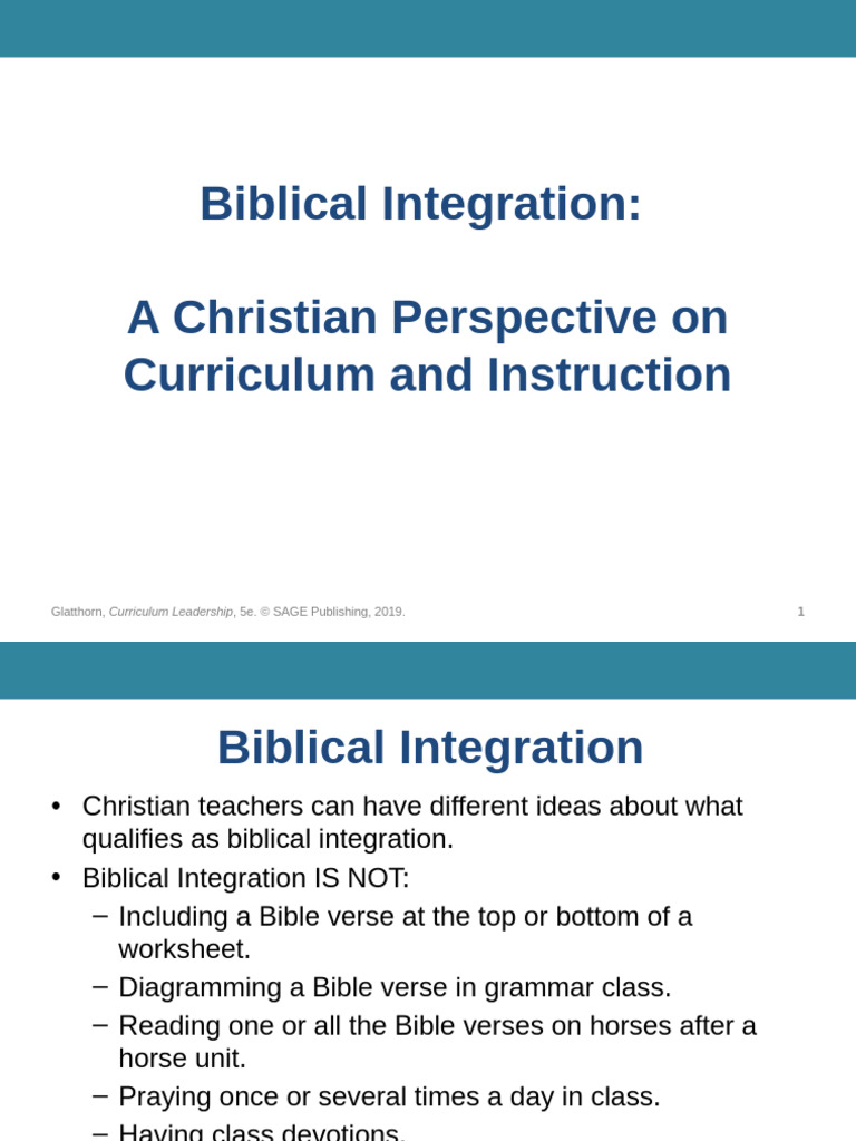 Biblical Integration | PDF | God | Bible