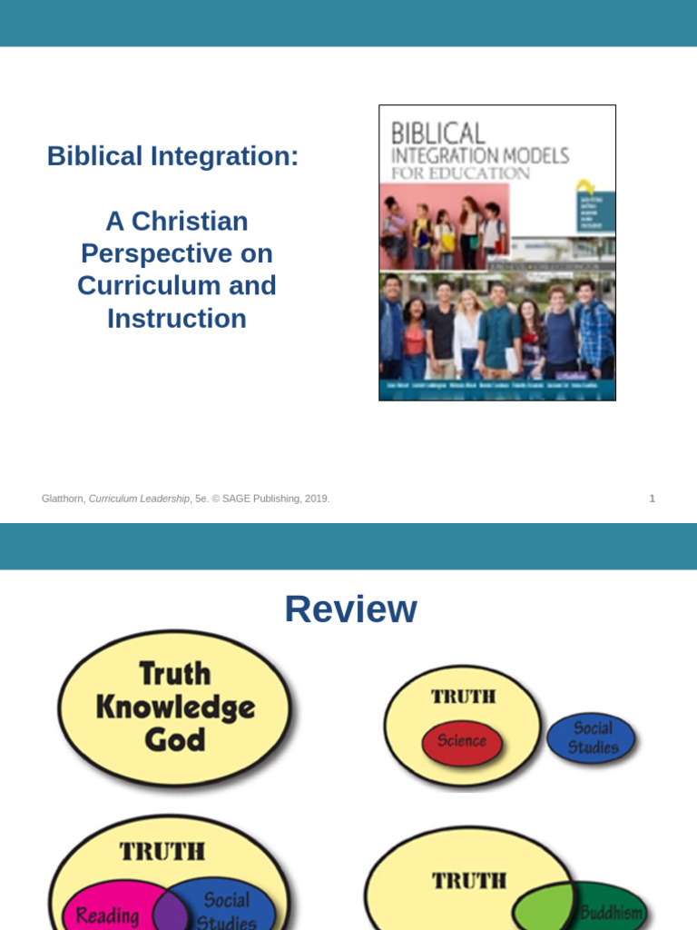 Biblical Integration-Communication Model | PDF | Communication | Curriculum