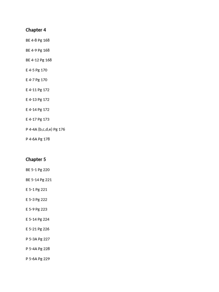 Problem Sets Chapter 4 5 and 6 | PDF