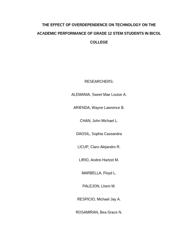 Chapter 1 PR1 Group 4 Zaffre 1 | PDF | Teachers | Stress (Biology)