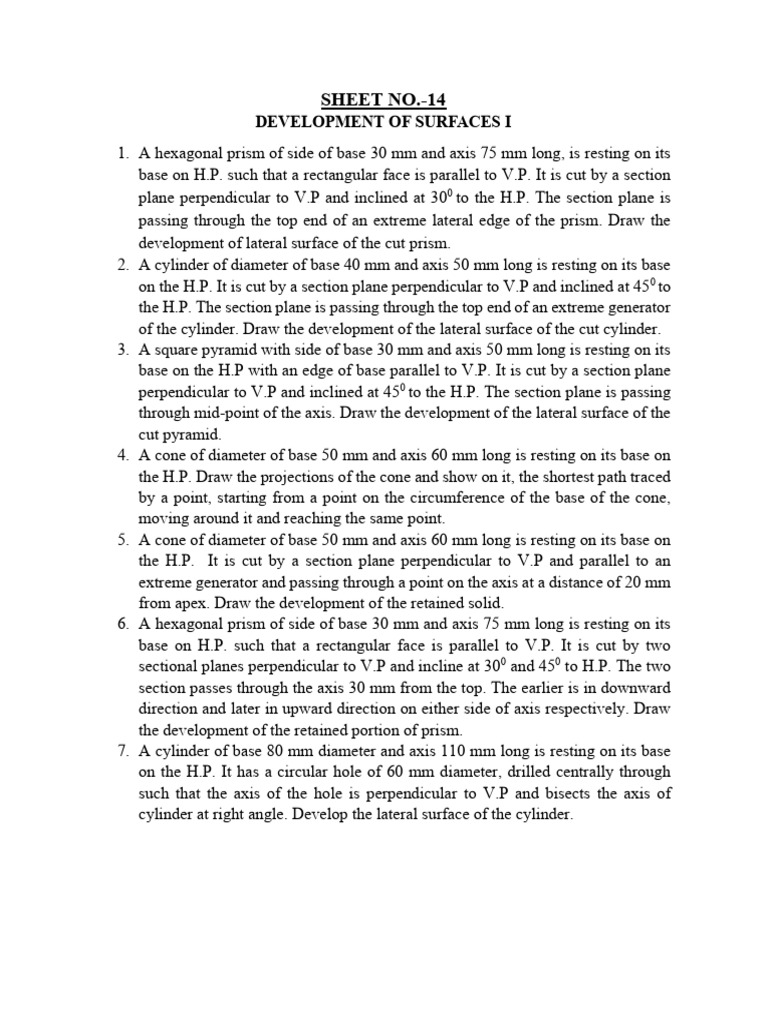 Sheet No. 14 | PDF | Classical Geometry | Elementary Geometry
