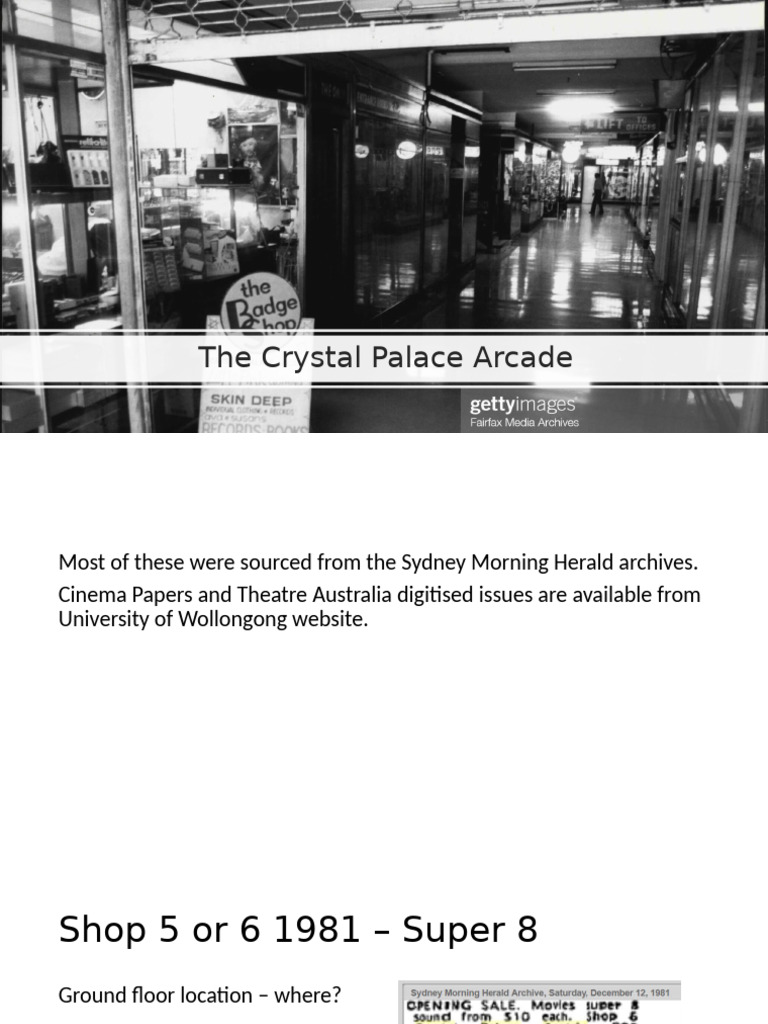Crystal Palace Arcade Tenant Ads | PDF | Travel | Lifestyle