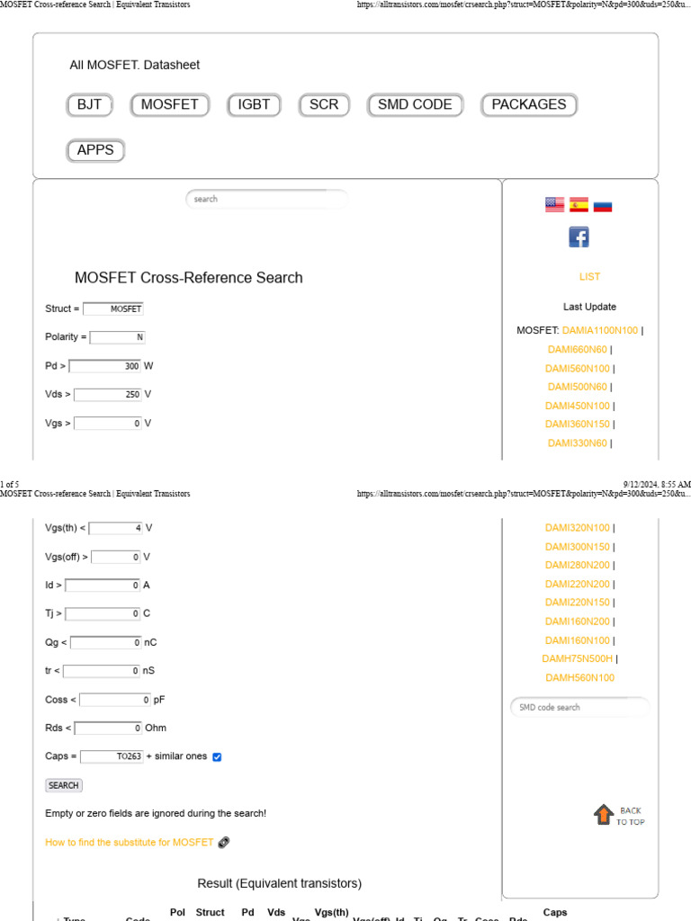 MOSFET Cross-Reference Guide | PDF | Transistor | Manufactured Goods