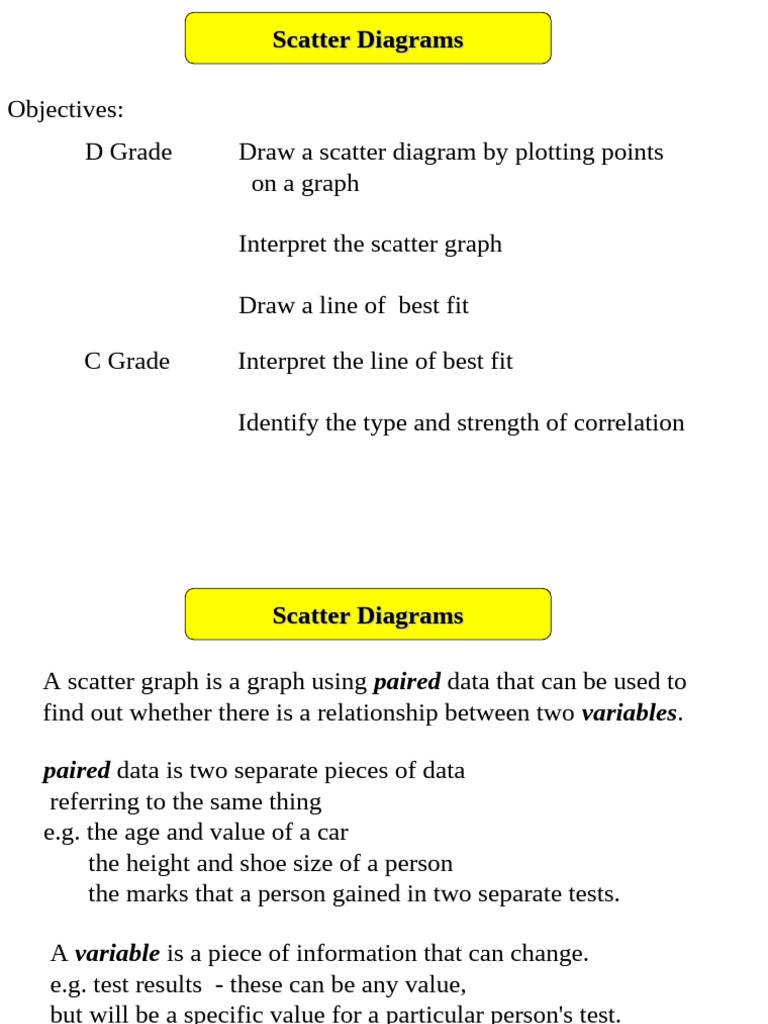 Scatter Diagrams | PDF | Scatter Plot | Statistical Analysis