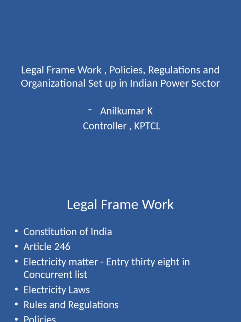 PSTI Legal Frame Work, Policies, Regulatiions 18.03.16 1 | PDF