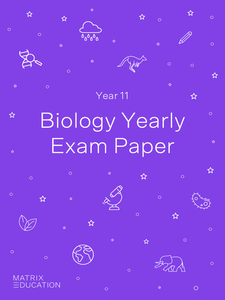 Y11 Biology Yearly Exam Paper 2 | PDF | Biology | Endoplasmic Reticulum