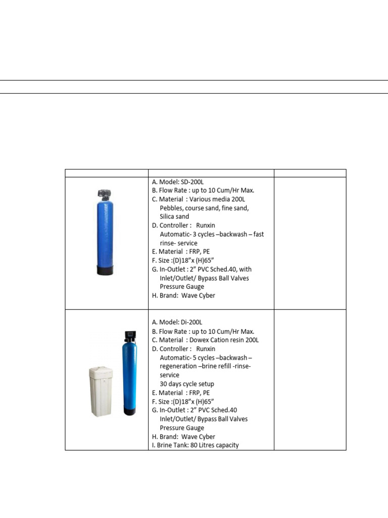 10CMH MM and Softener 2024-1 | PDF | Valve