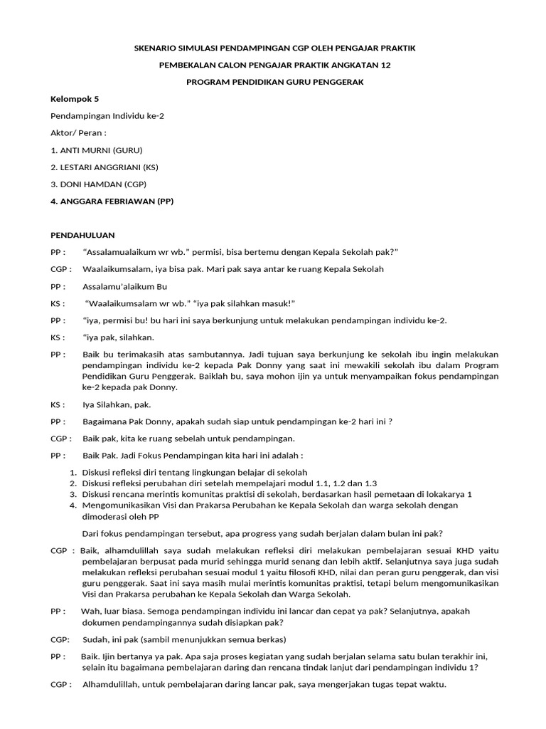 Skenario Simulasi CPP | PDF