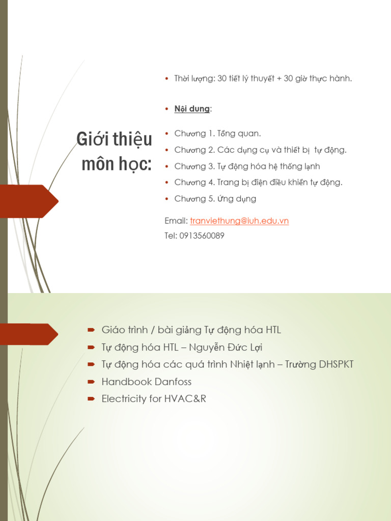 Chuong 1 - Tong Quan Ve Tu Dong Hoa HTL | PDF