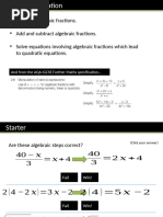 Algebraic Fractions Revision Practice Grid Answers - DR Austin Maths ...