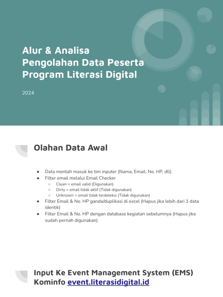 Alur Pengolahan Data Peserta Program Literasi Digital | PDF | Karier ...