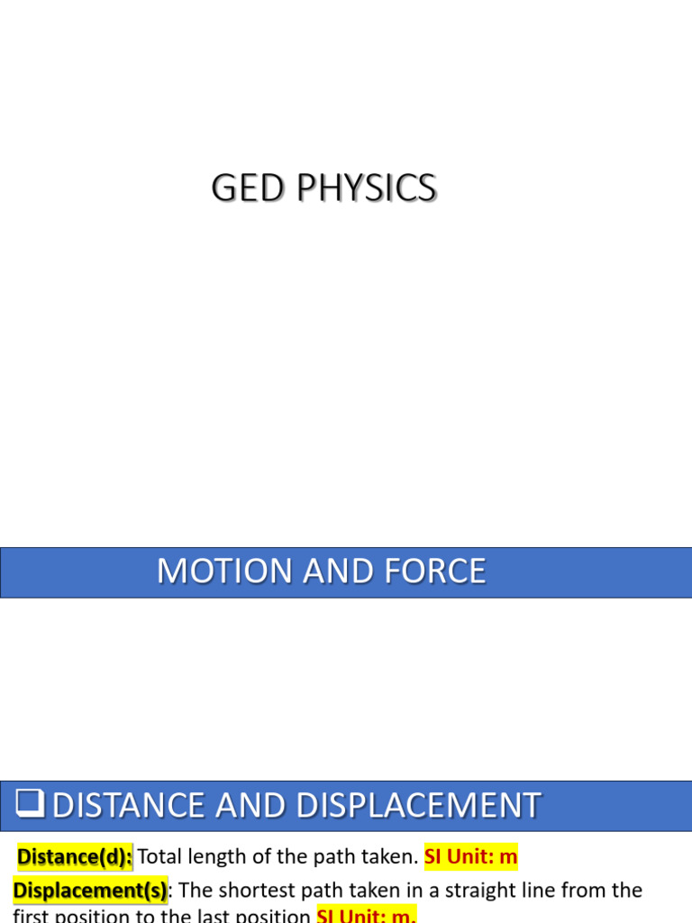 Ged Physicalscience 1 | PDF | Force | Nuclear Force