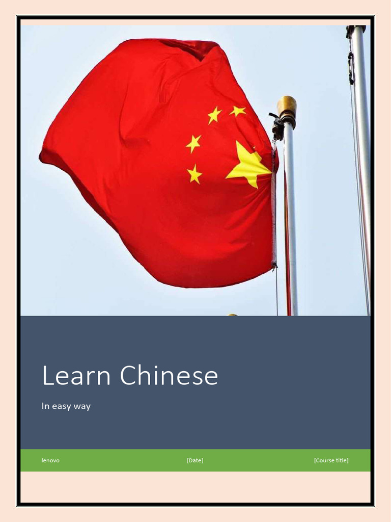Learn Chinese With Me | PDF | Tone (Linguistics) | Pinyin