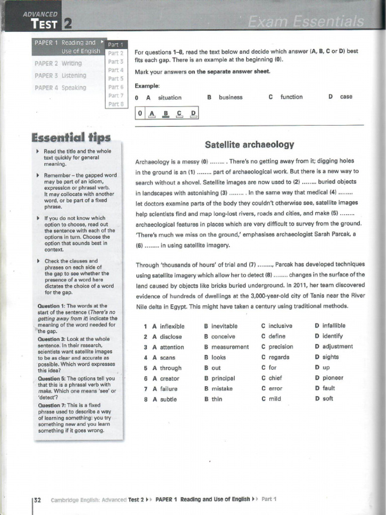 C1 CAE Exam Practice Exam 2 1 UOI and Reading With Answers | PDF