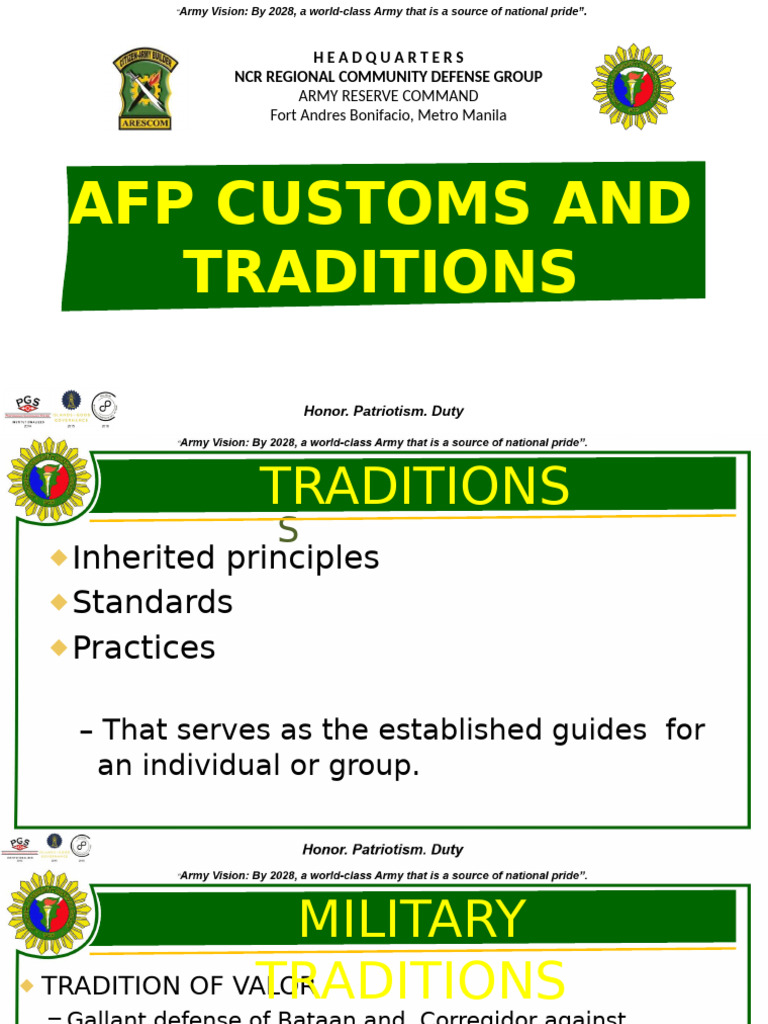 AFP Customs and Traditions | PDF
