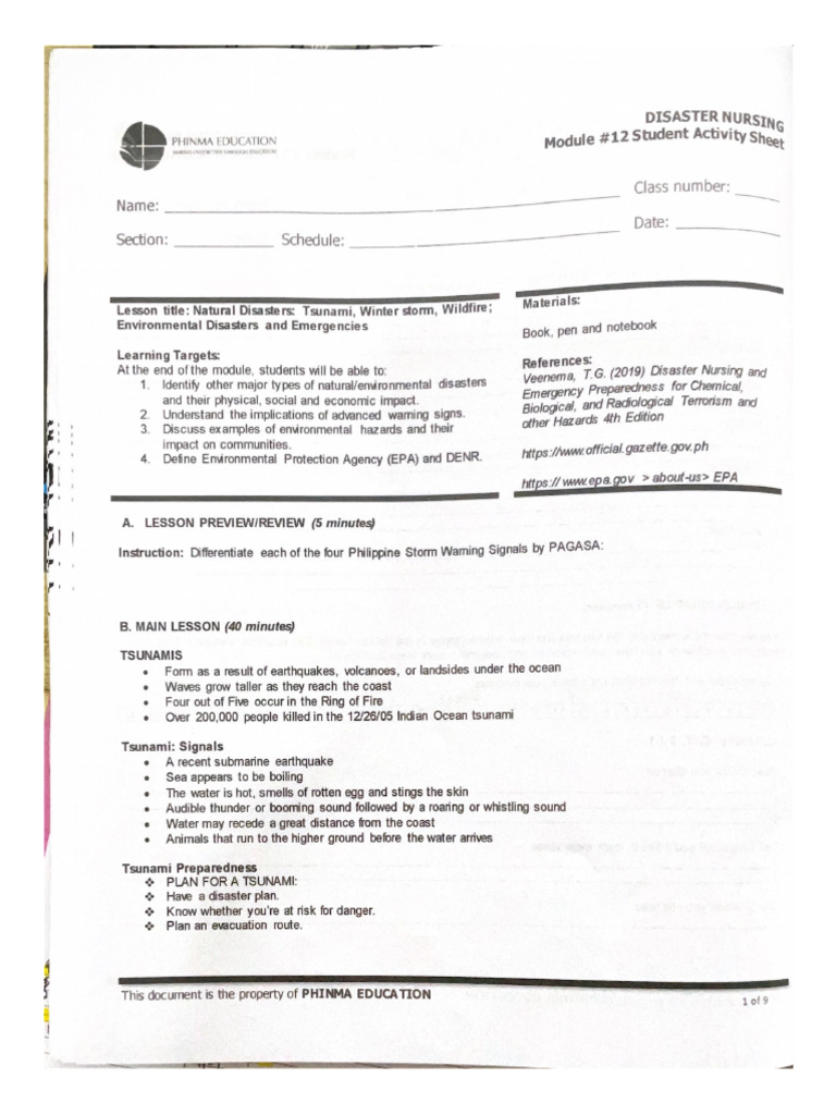 Disaster Nursing | PDF