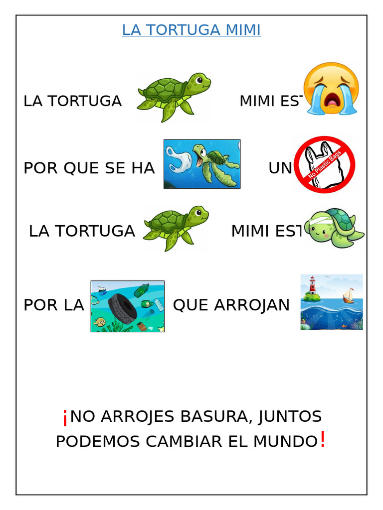 La tortuga Mimi y su mensaje ambiental | PDF