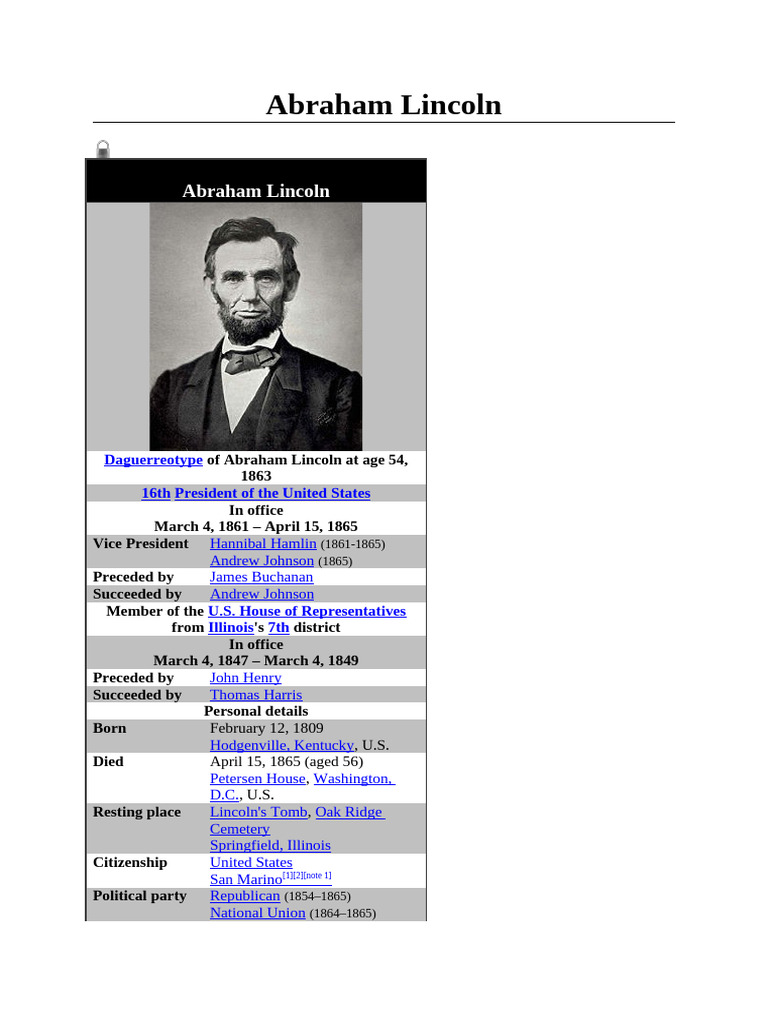 Abraham Lincoln | PDF | Abraham Lincoln | George B. Mc Clellan