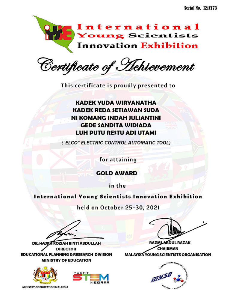 Achievement Cert (International) - Part12 | PDF