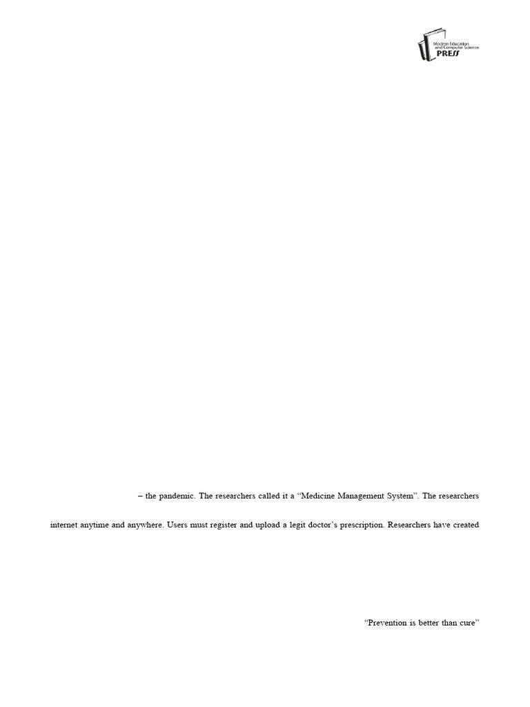 Medicine Management System Design | PDF | Interview | Usability