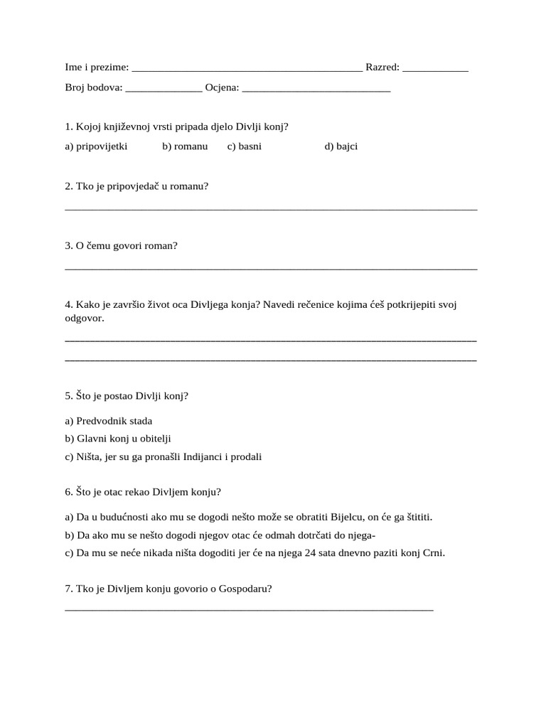 Divlji Konj NL IOOP | PDF