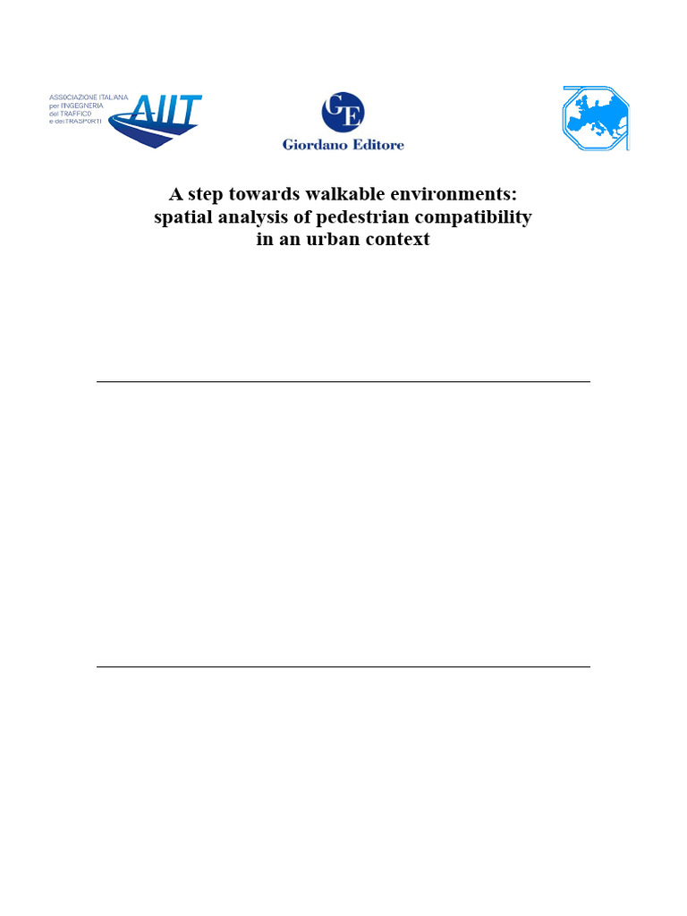 Enhancing Urban Walkability Analysis | PDF | Spatial Analysis ...