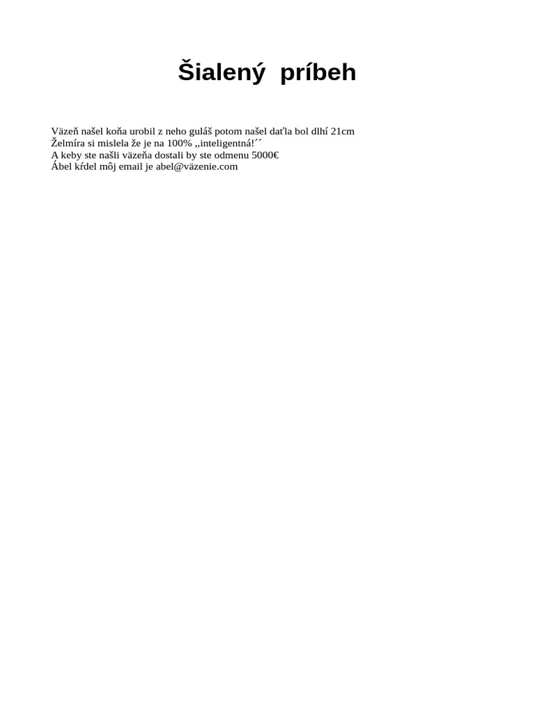 Šialení Pribech Lukas Ertl | PDF