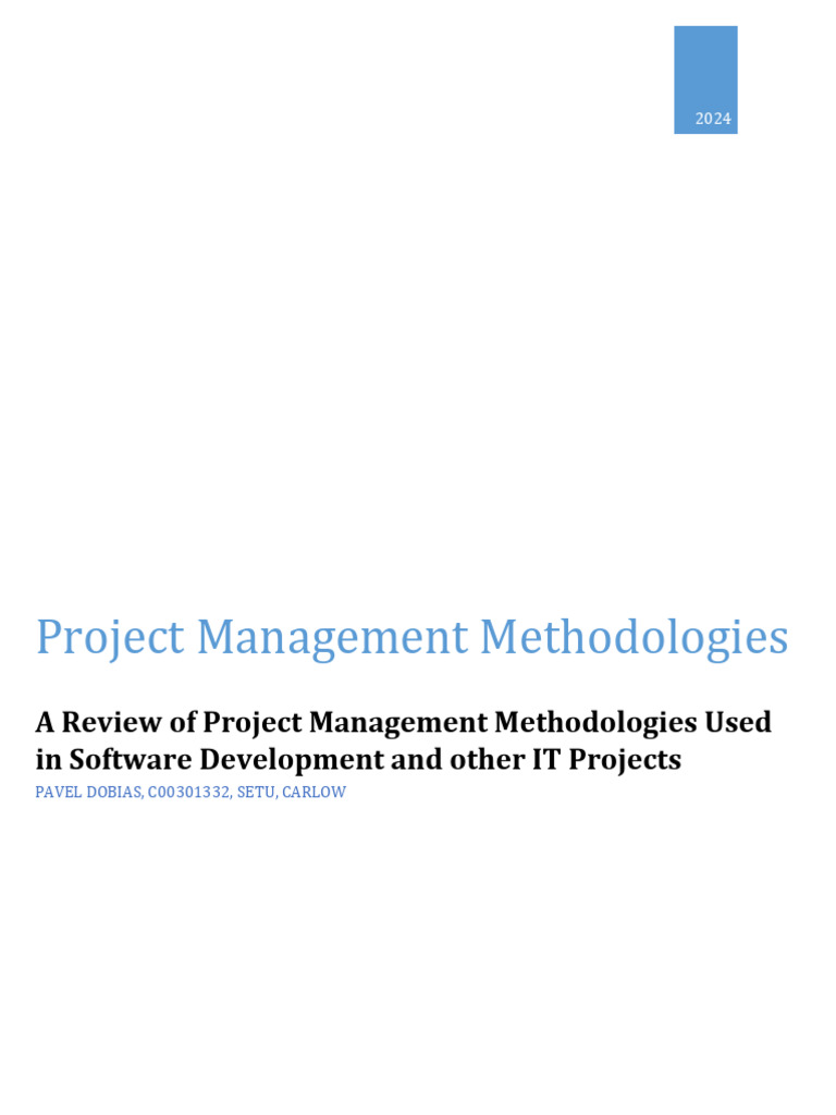 Project Management Methodologies Review | PDF | Scrum (Software ...