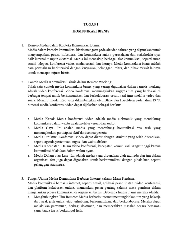 Tugas 1 Ian Komunikasi Bisnis..... | PDF | Komputer